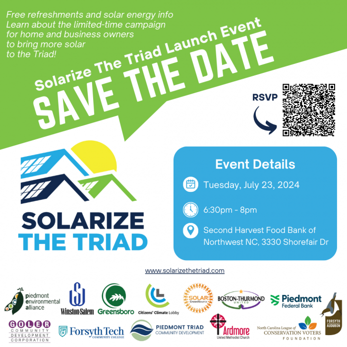 Launch Party: Solarize The Triad | Piedmont Environmental Alliance